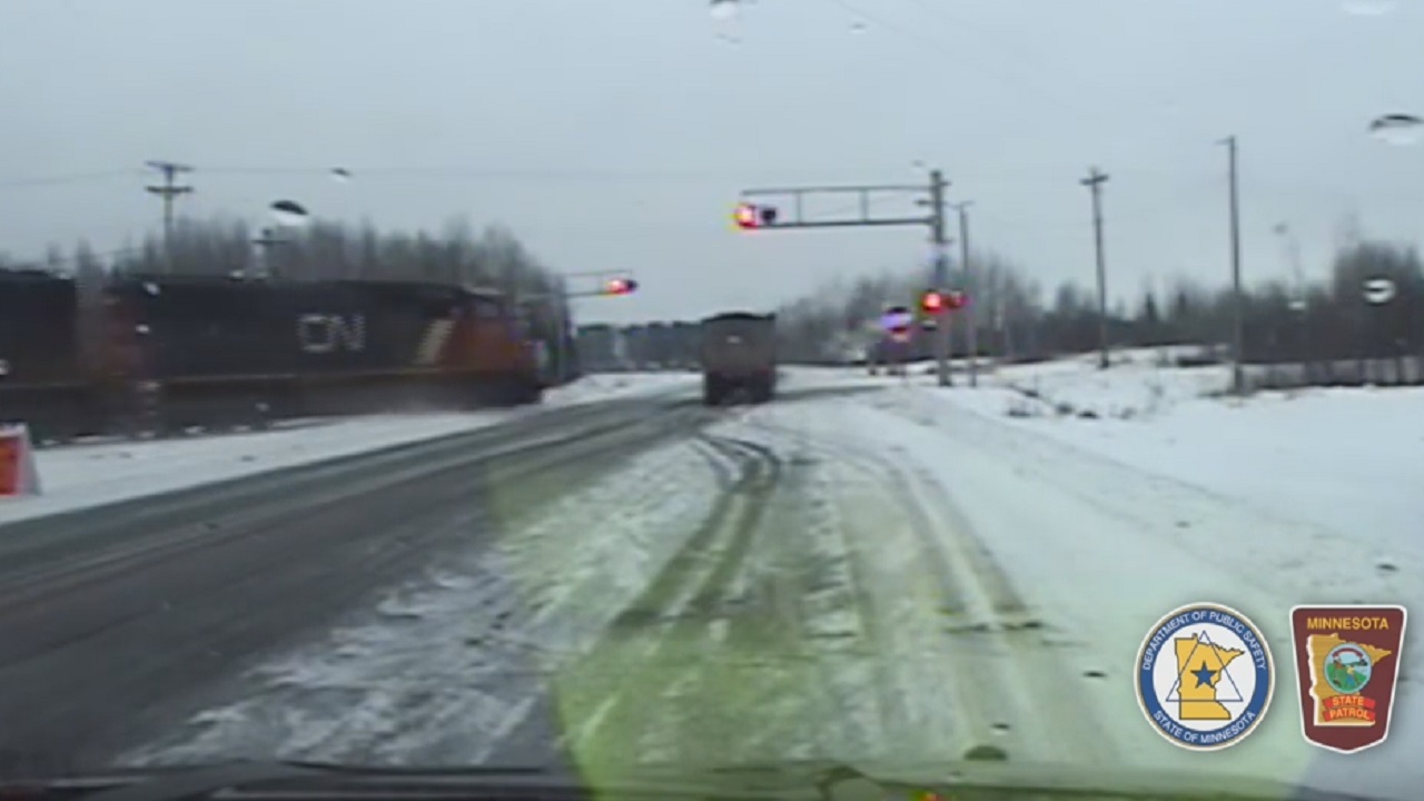 Dashcam captures train hitting semi in northern MN | kare11.com