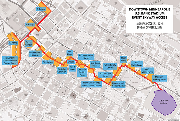 New skyway route for Vikings game day | kare11.com